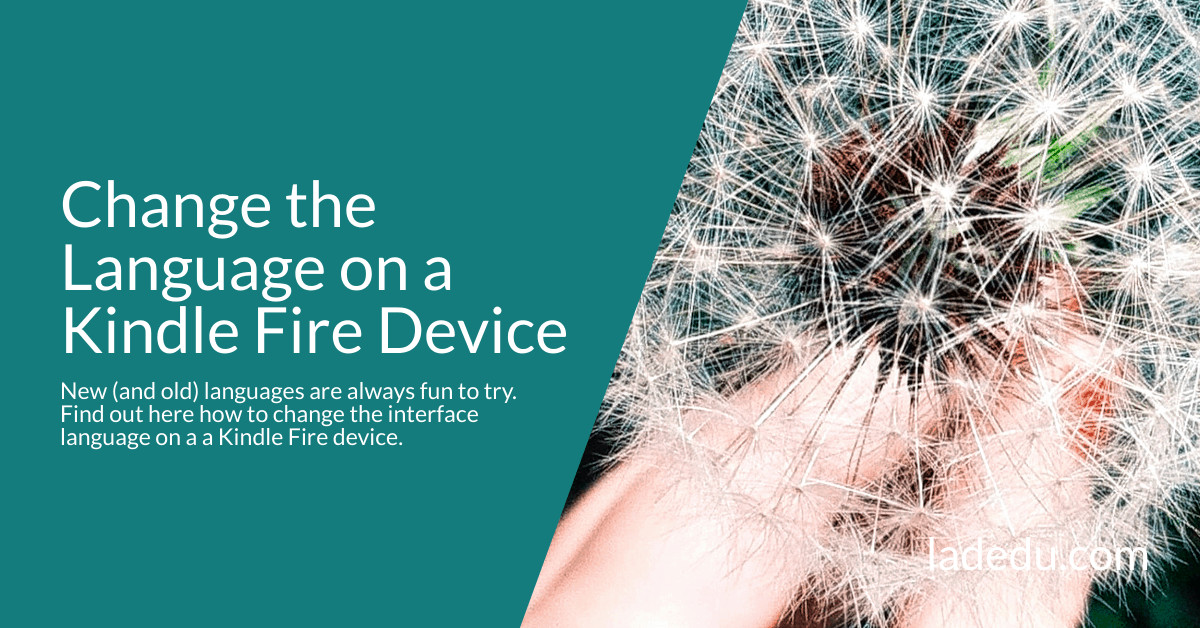 How to Change the Language on a Kindle Fire - La De Du