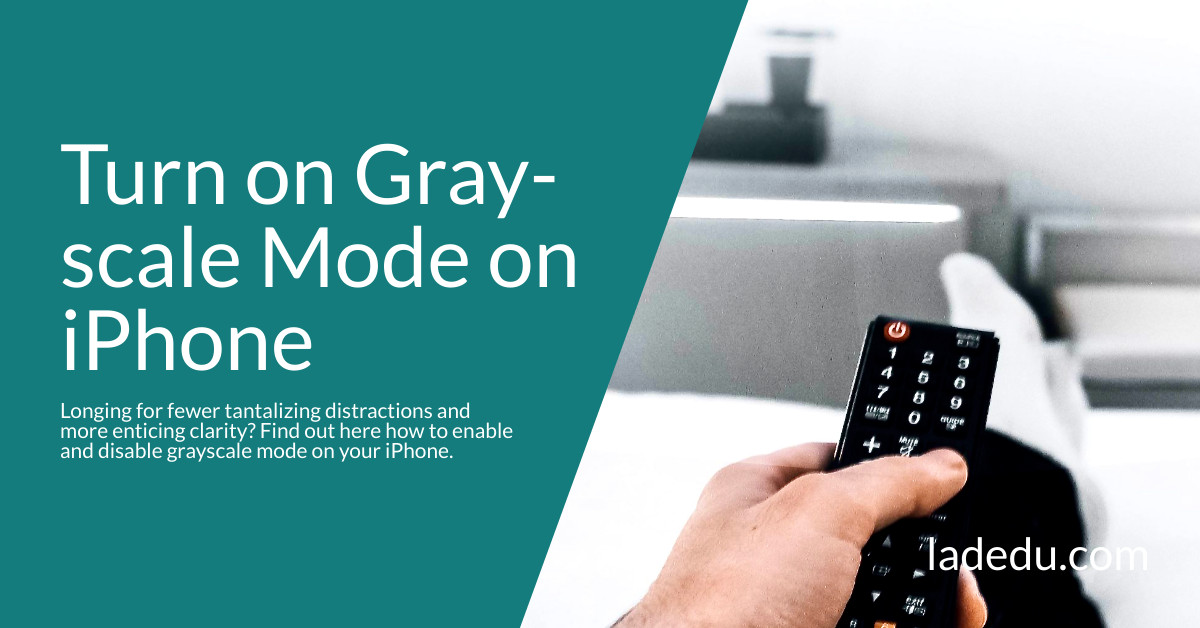 How to Turn On Grayscale Mode on iPhone (or Reduce Color) - La De Du
