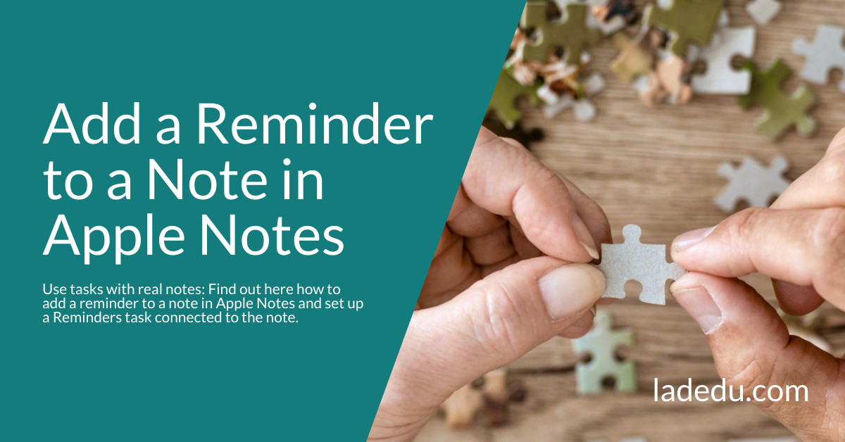 How to Add a Reminder to a Note in Apple Notes - La De Du